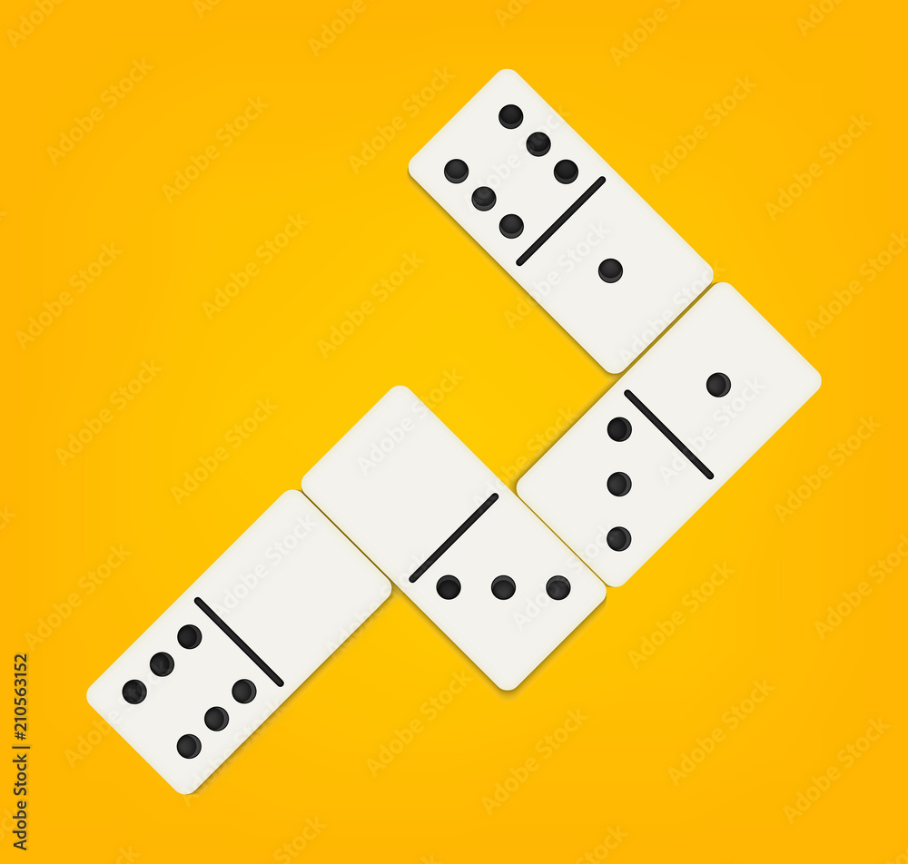 Creative vector illustration of realistic domino full set isolated on ...