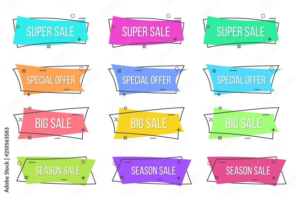 Creative vector illustration of promotion ribbon banner isolated on ...