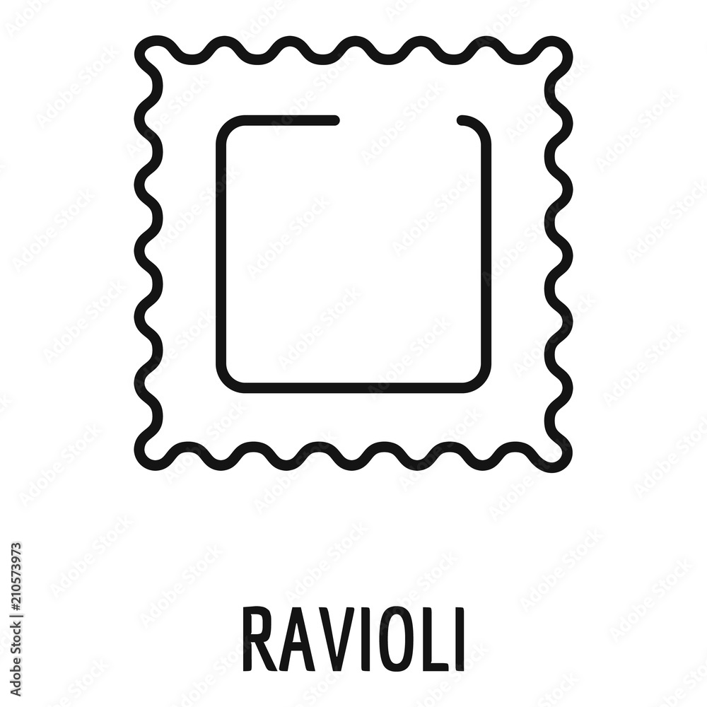 Ravioli pasta icon. Outline ravioli pasta vector icon for web design ...