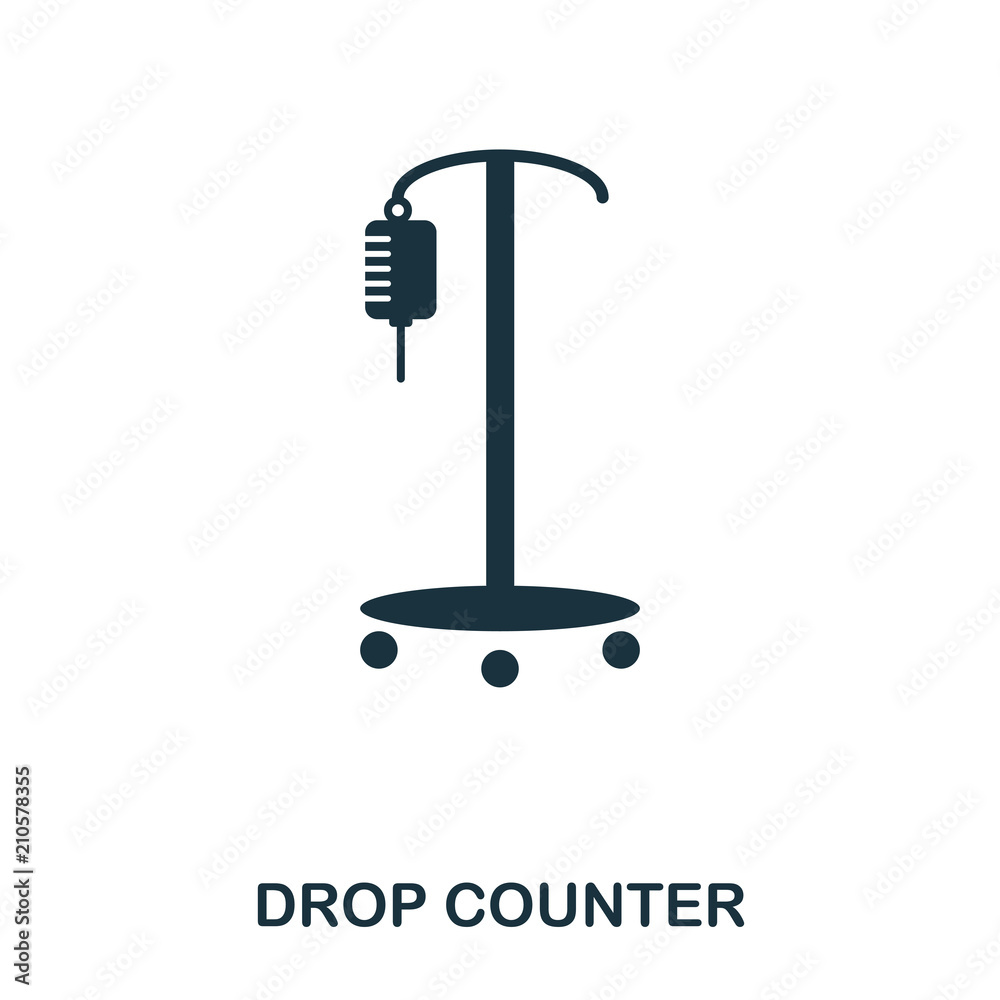 Drop Counter icon. Line style icon design. UI. Illustration of drop ...