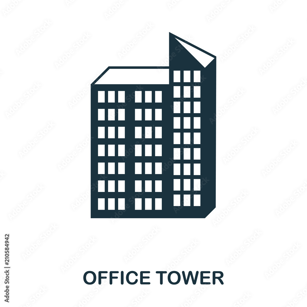 Office Tower icon. Line style icon design. UI. Illustration of office ...