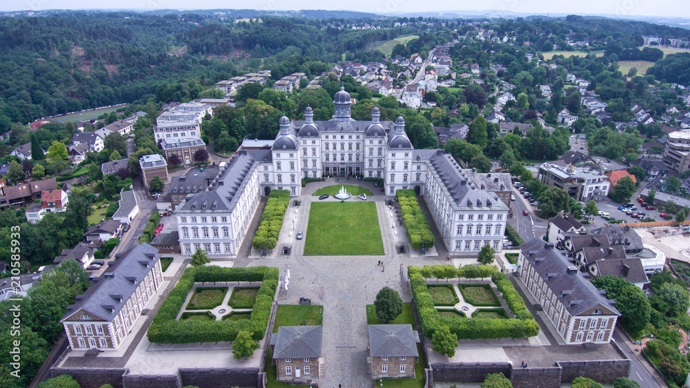 Schloss Bensberg von oben weit weg Stock Photo | Adobe Stock