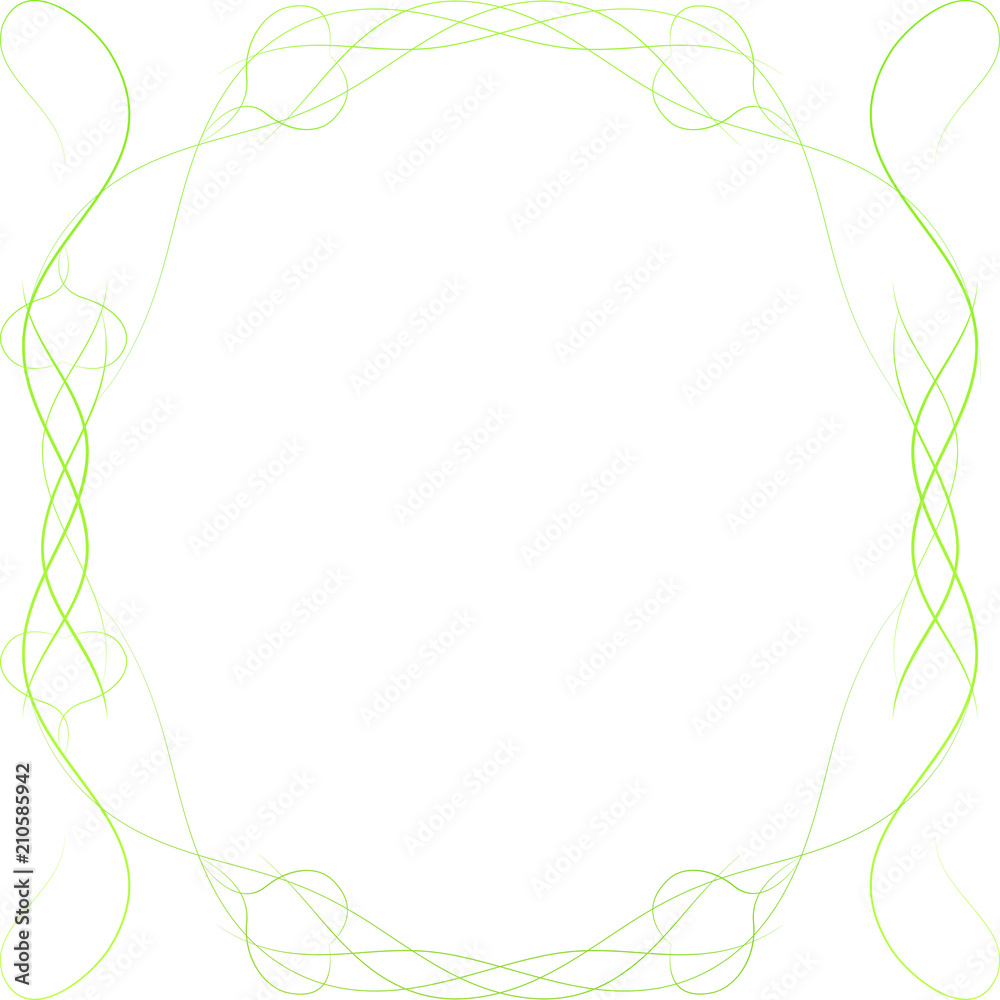 Green border frame, vector template decoration Stock Vector | Adobe Stock