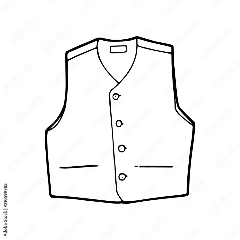 Vest cartoon illustration isolated on white background for children ...
