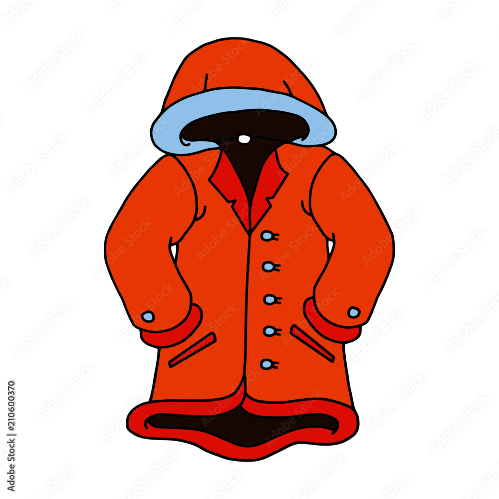Coat cartoon illustration isolated on white background for children ...