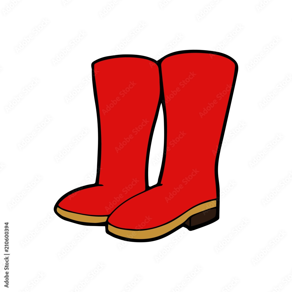 Boot cartoon illustration isolated on white background for children ...