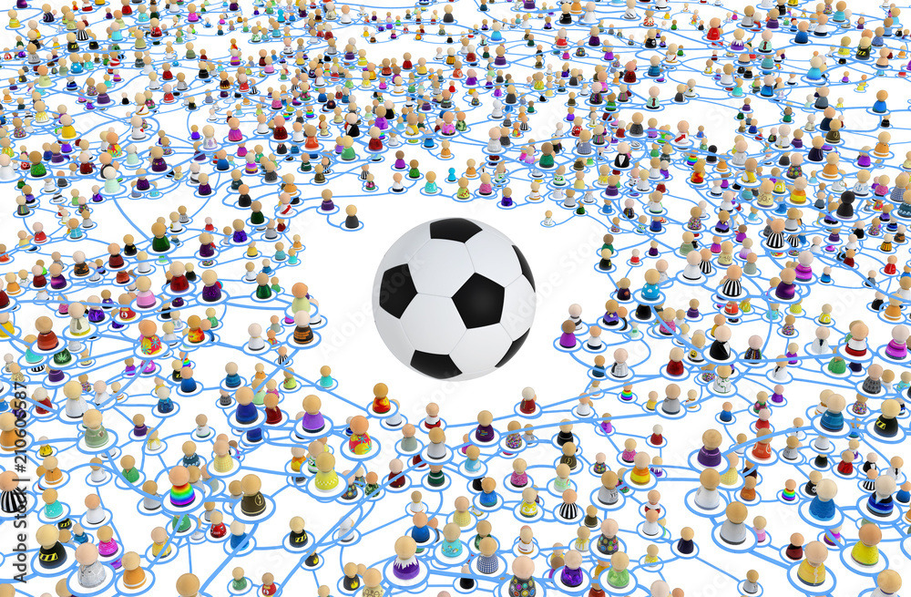 Cartoon Crowd Layered System, Football Stock Illustration | Adobe Stock