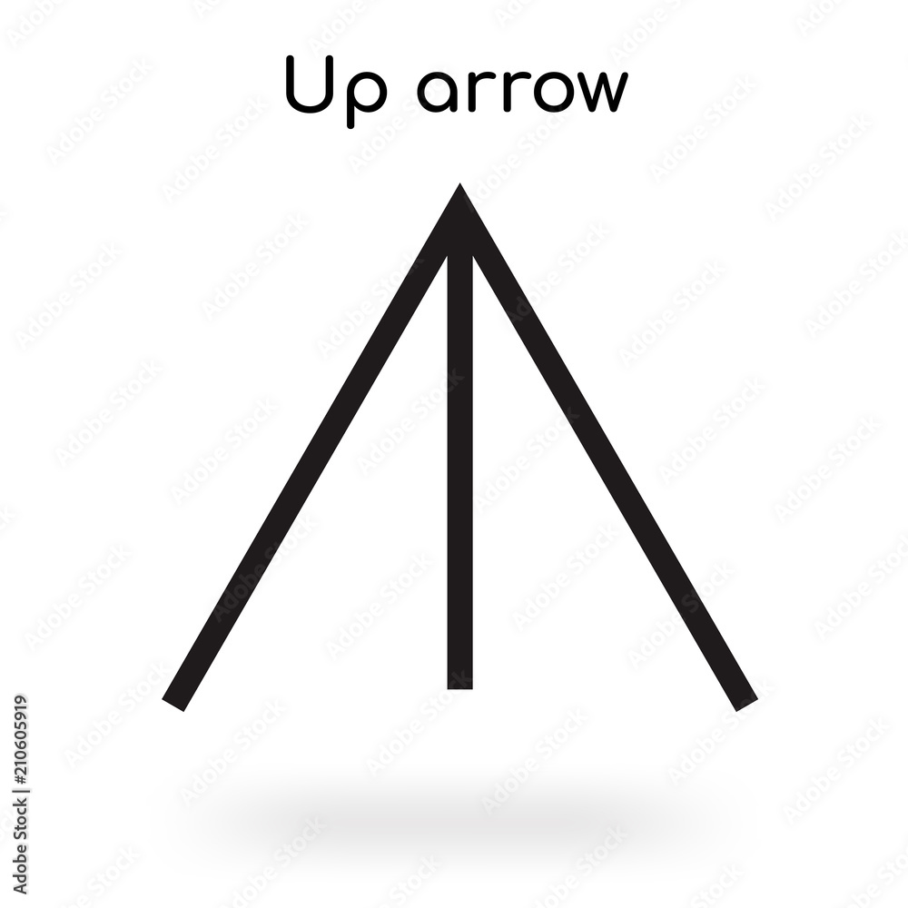 Up arrow icon vector sign and symbol isolated on white background, Up ...
