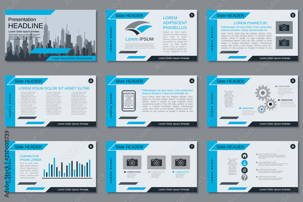 Professional business presentation, slide show vector design template ...