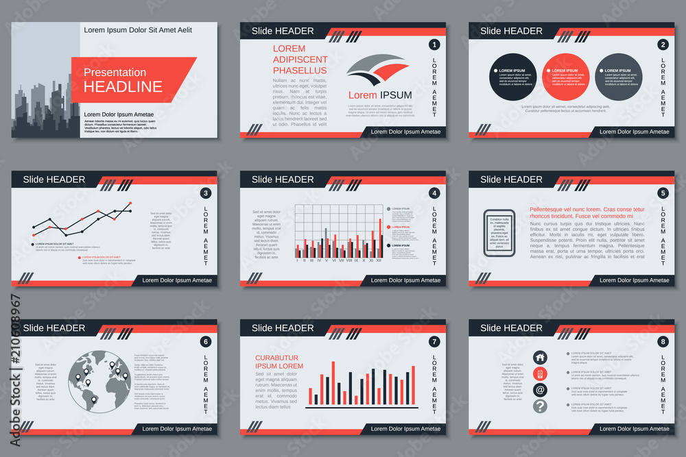 Professional business presentation, slide show vector design template ...