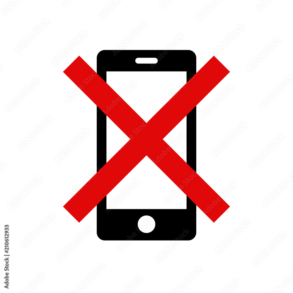 No Cell Phone Vector