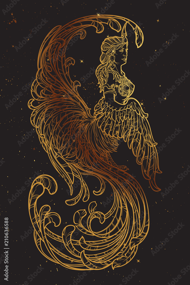 Gamayun - half-woman half-bird prophetic creature in Russian myths and ...