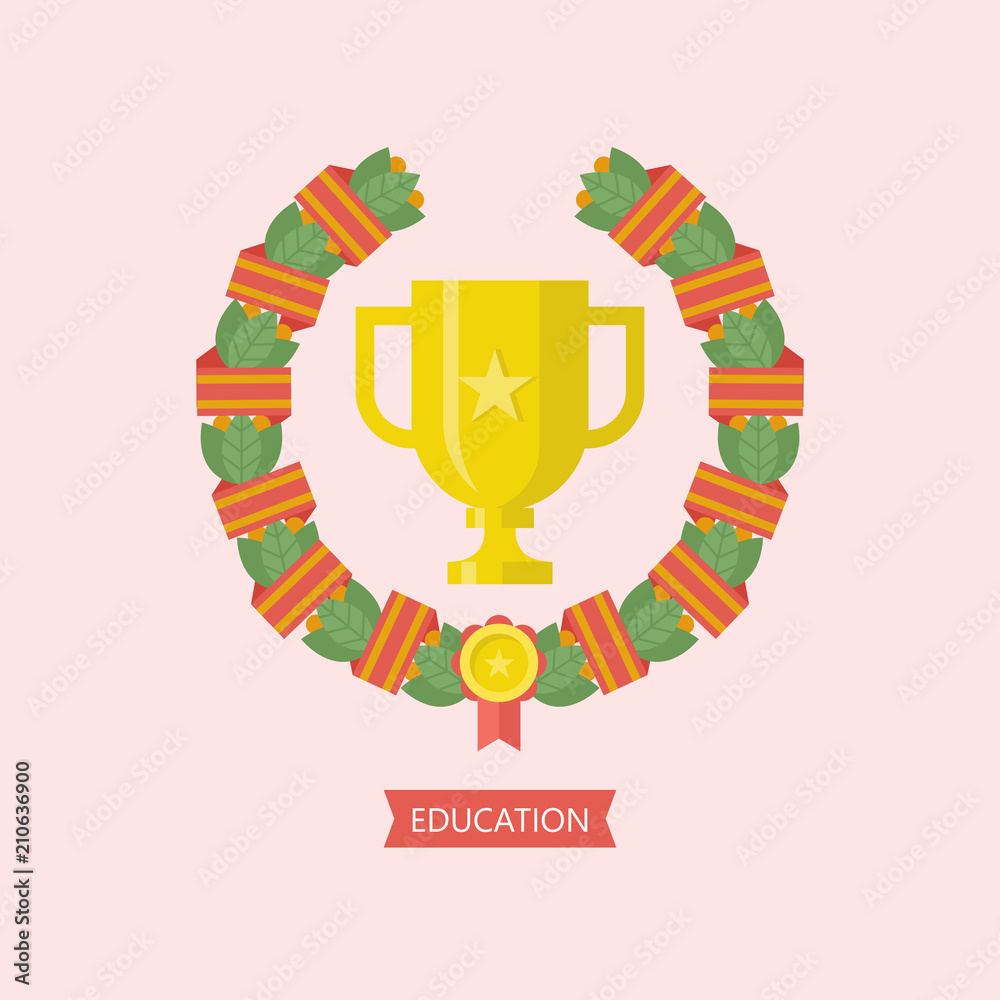 Education logo. Emblem of educational institution, school, College ...