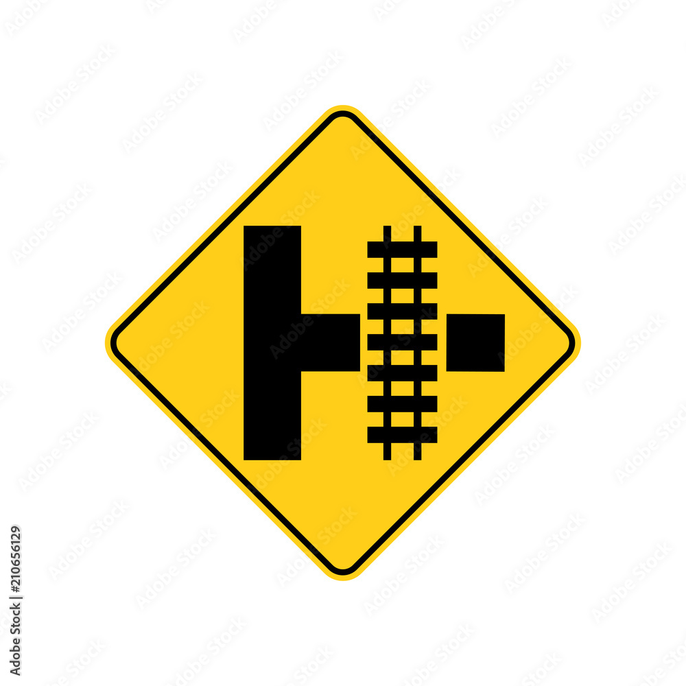 Railroad Sign Vector