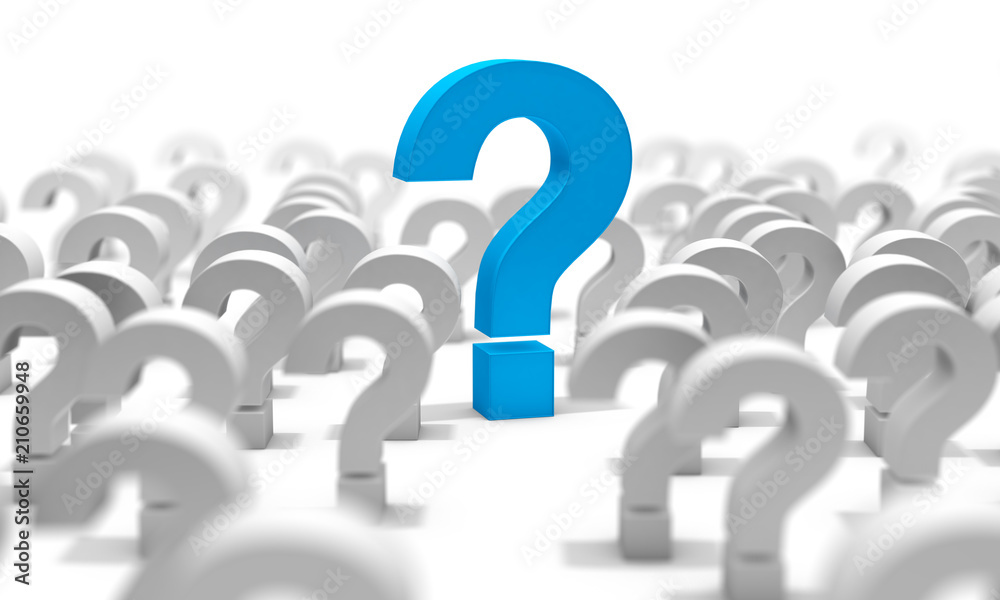 Signo de interrogación sobre fondo blanco.Concepto de preguntas y dudas ...