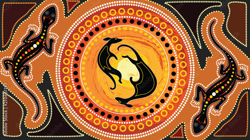 Aboriginal Lizard Painting