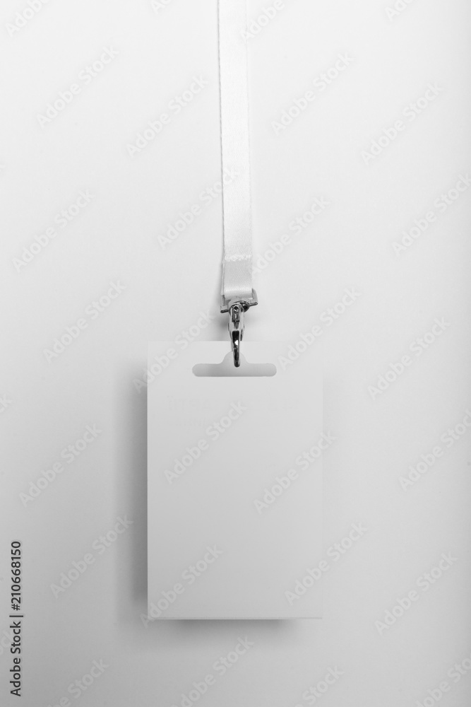 Blank badge and cord, access, advertising, authorization. Backstage ...