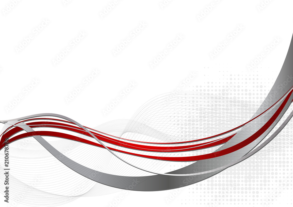 Red and gray abstract wave background. Vector illustration Stock Vector ...