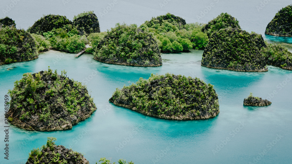 Pianemo Island, Blue Lagoon, Raja Ampat, West Papua, Indonesia Stock ...