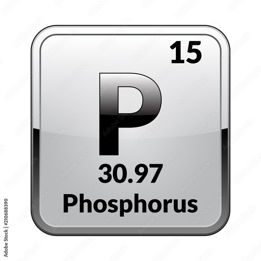 The periodic table element Phosphorus.Vector. Stock Vector | Adobe Stock