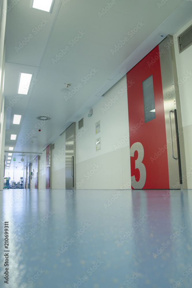 Hospital corridor to operation theaters Stock Photo | Adobe Stock