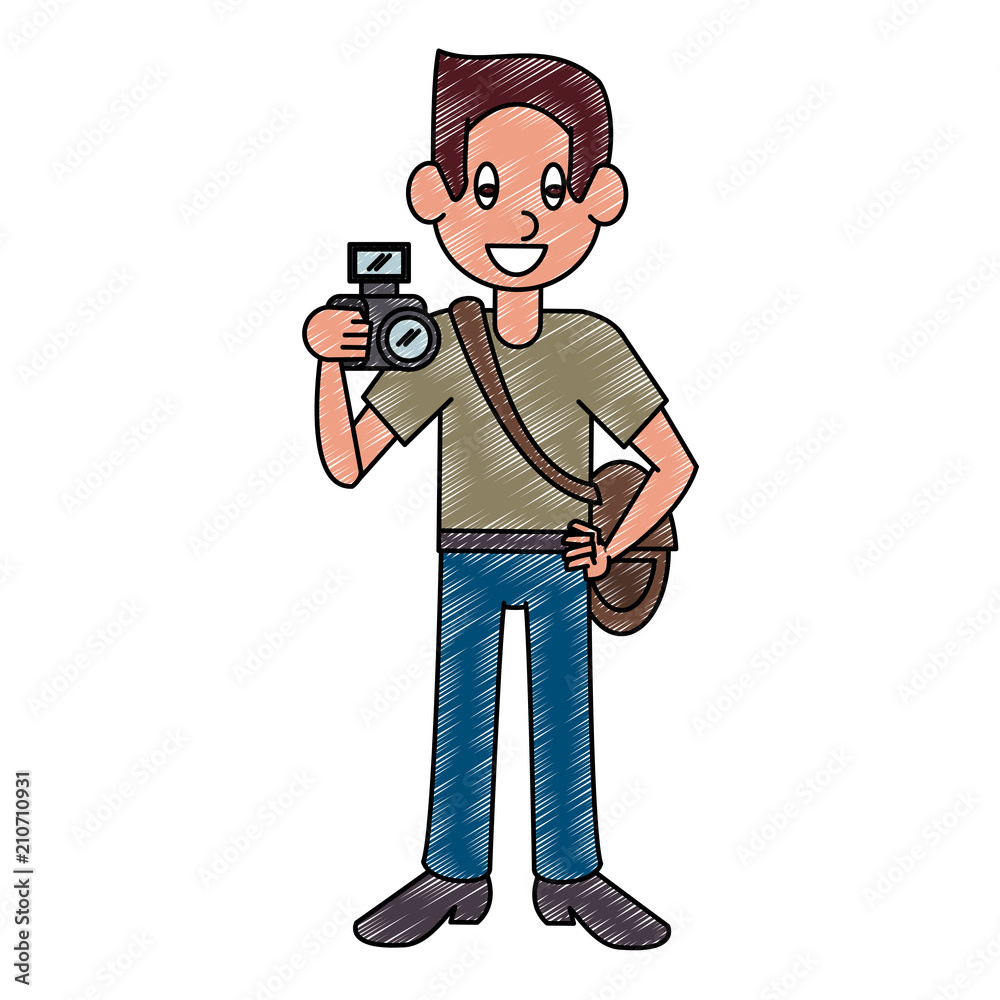 Photographer worker cartoon vector illustration graphic design Stock ...