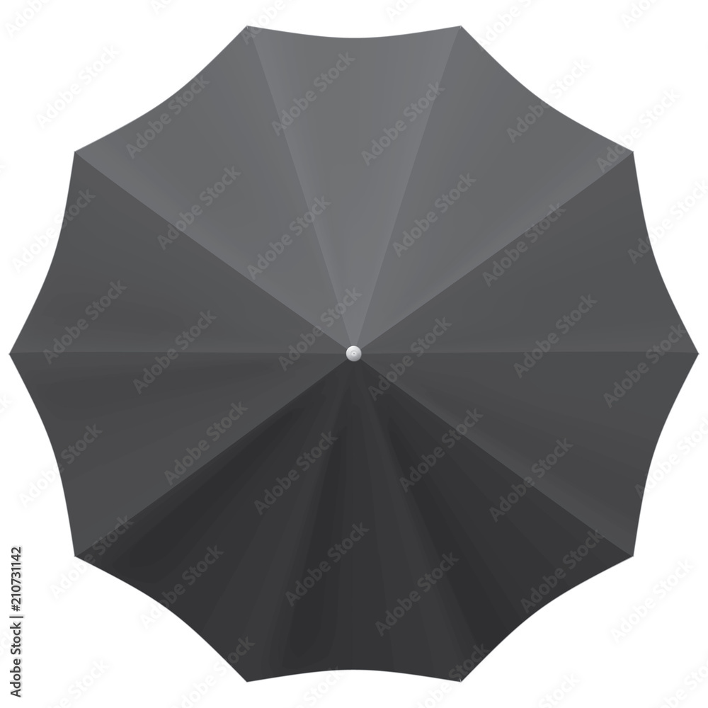 Object umbrella close top view. Ideal for catalogs and information ...