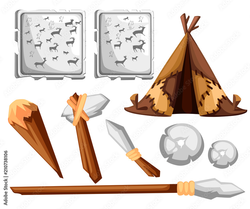 Paleolithic Tools Clip Art