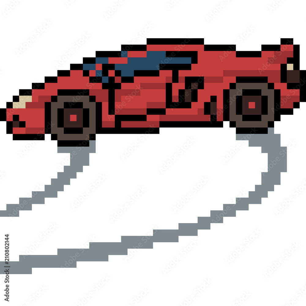 vector pixel art sport car Stock Vector | Adobe Stock