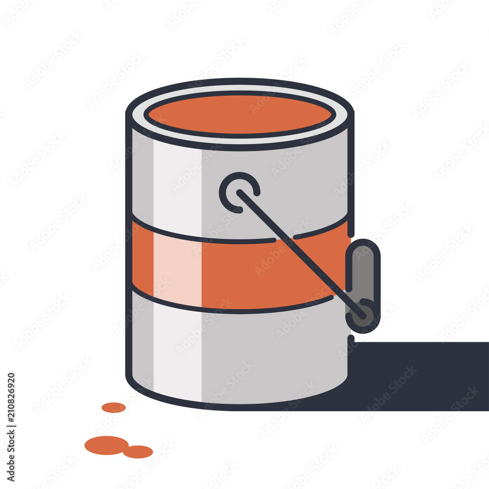 Color paint icon set. Paint colors. Paint icons. А tin of paint icons ...