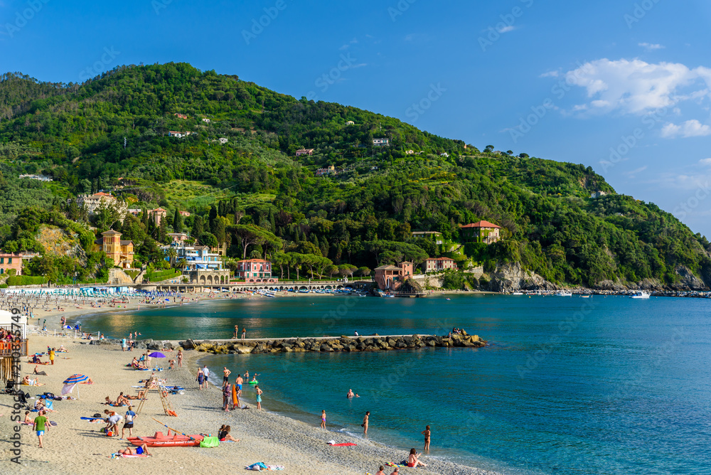 Levanto - town in Liguria, close to Cinque Terre in Italy. Scenic ...