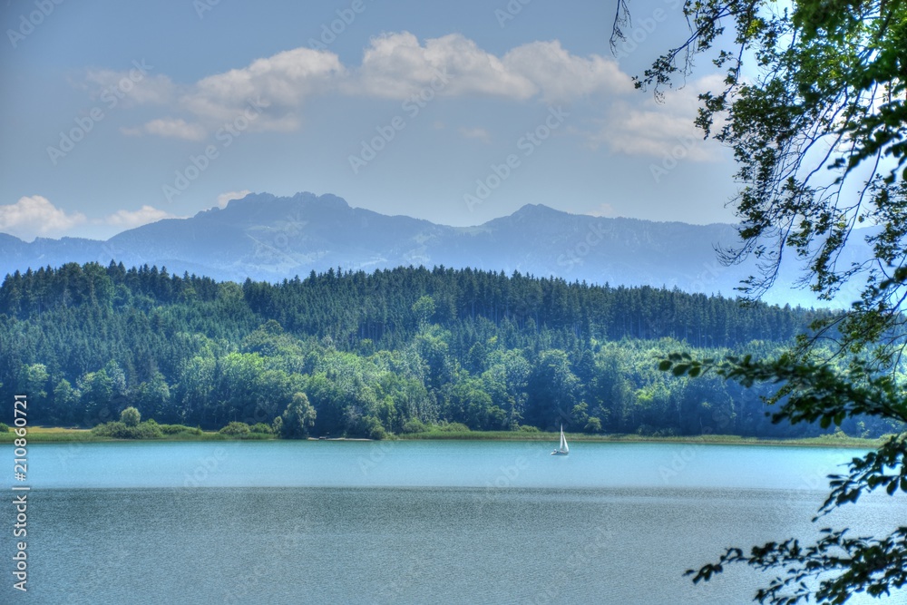 Simssee, See, Rosenheimer See, Würm, Eiszeit, Alpenvorland, Chiemgauer ...