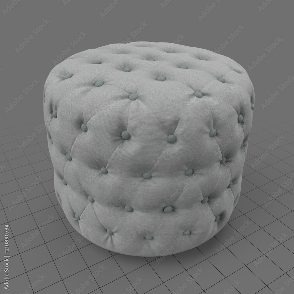 Small round ottoman Stock 3D asset | Adobe Stock