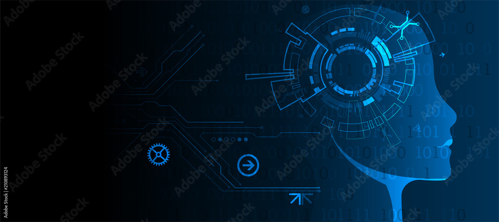 Artificial intelligence concept. Technology background. Stock Vector ...