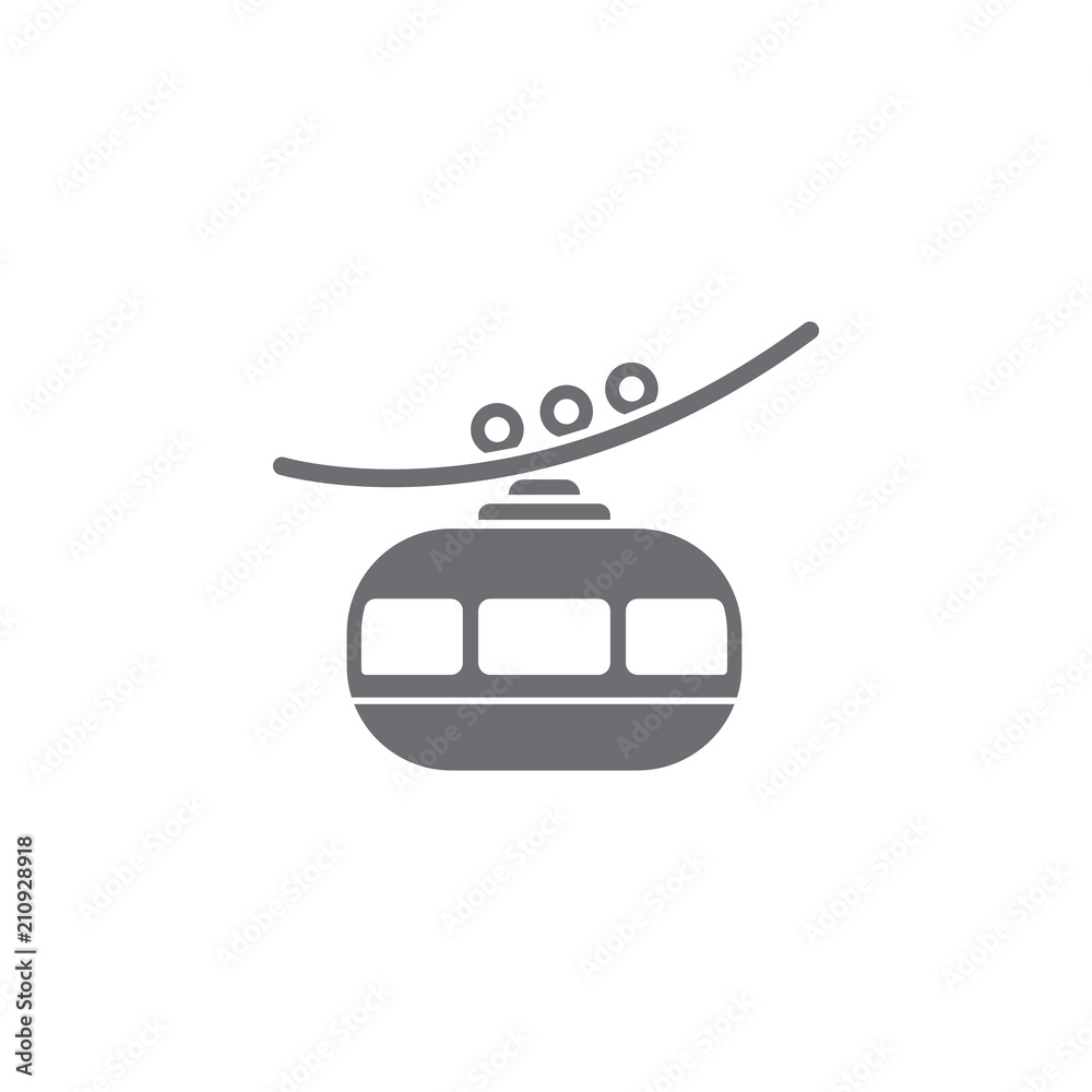 Cable car icon. Simple element illustration. Cable car symbol design ...