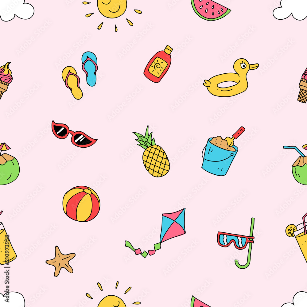 Beach Pattern Fabric