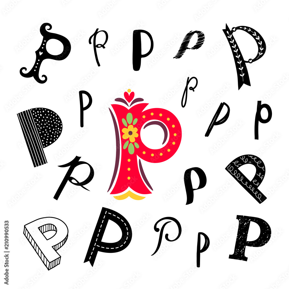Letter P In Different Styles