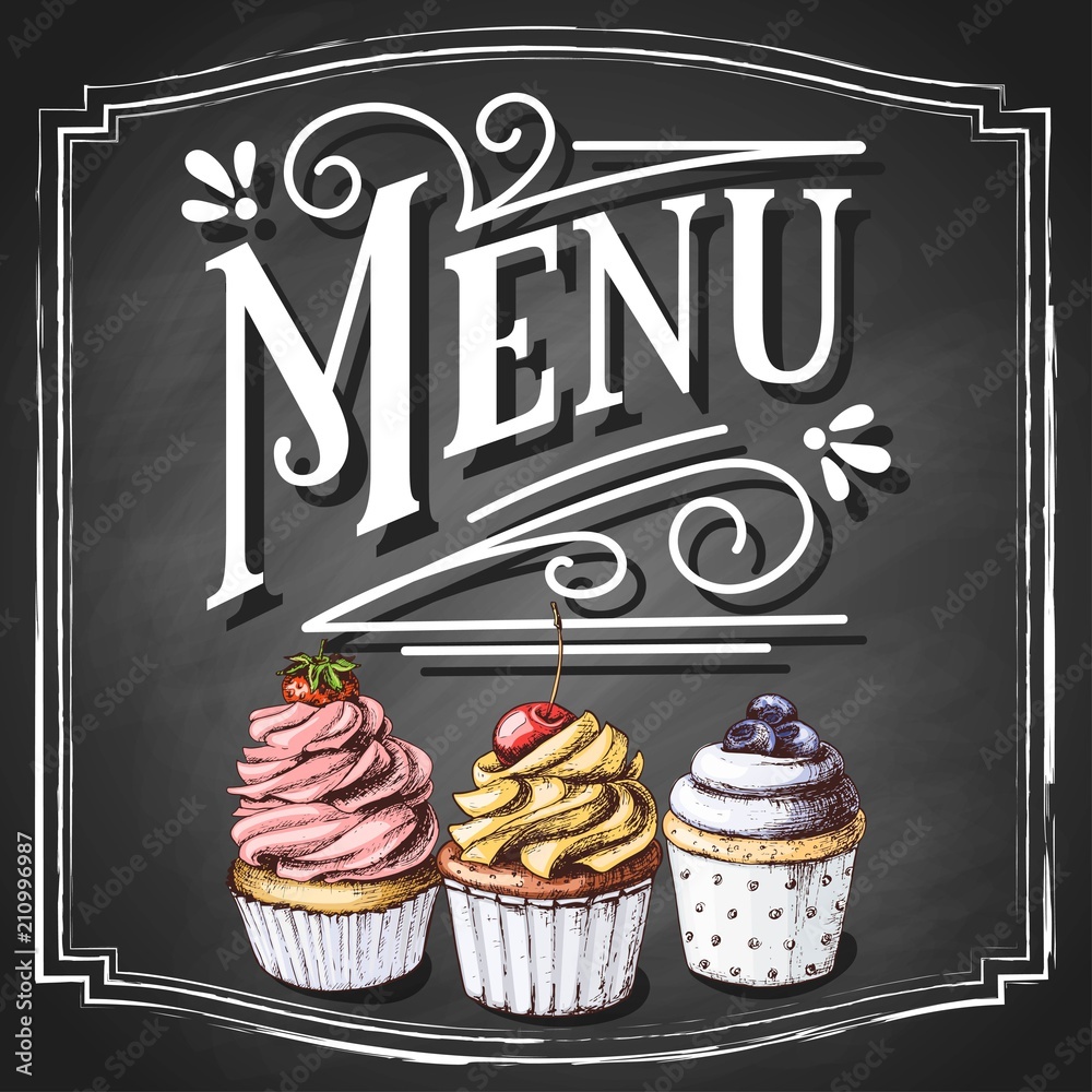 Chalkboard Lettering Menu