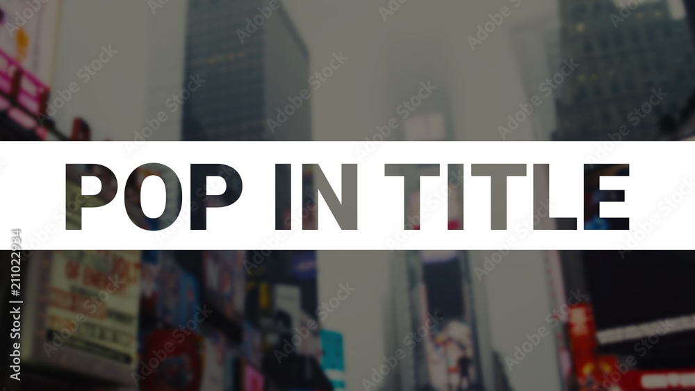 Pop In Title Stock Template | Adobe Stock