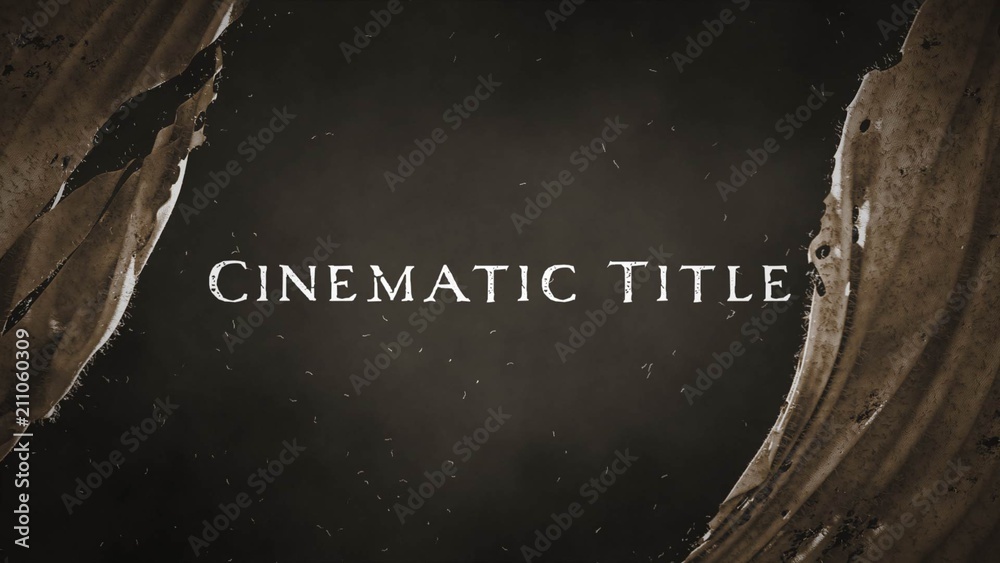 Cloth Rip Text Reveal Title Stock Template | Adobe Stock