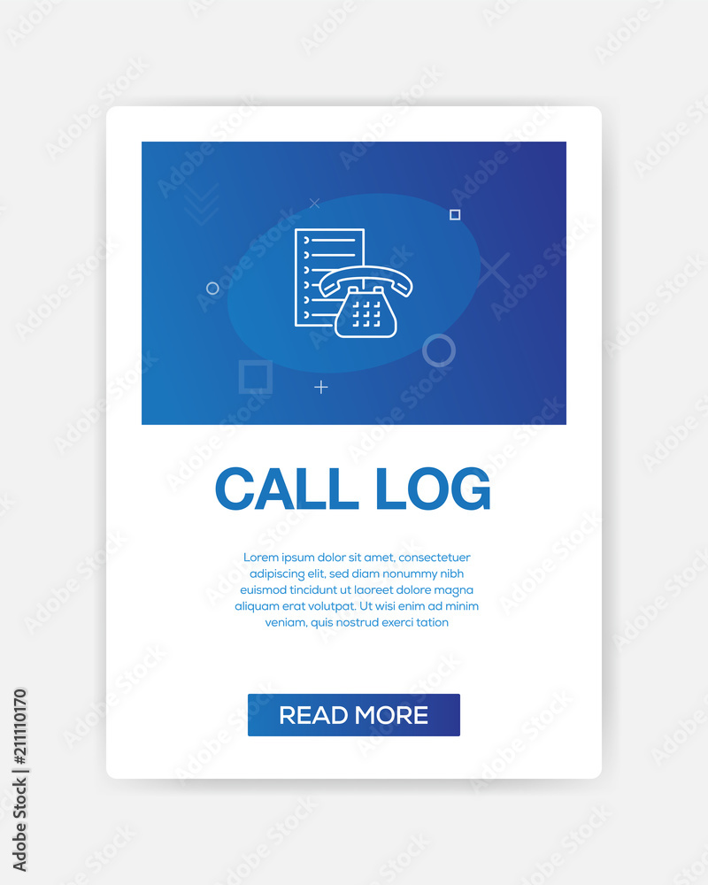 CALL LOG ICON INFOGRAPHIC Stock Vector | Adobe Stock