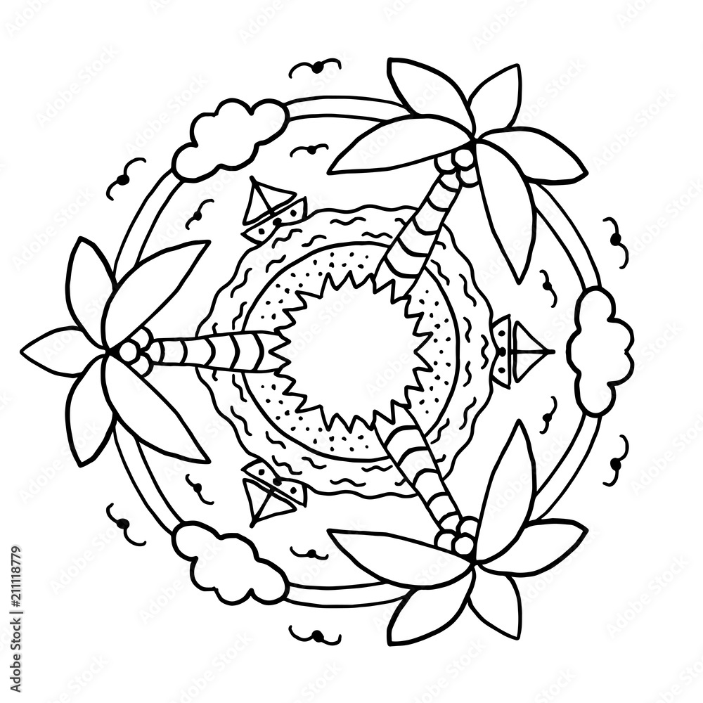 Mandala Urlaub Stock Vector | Adobe Stock