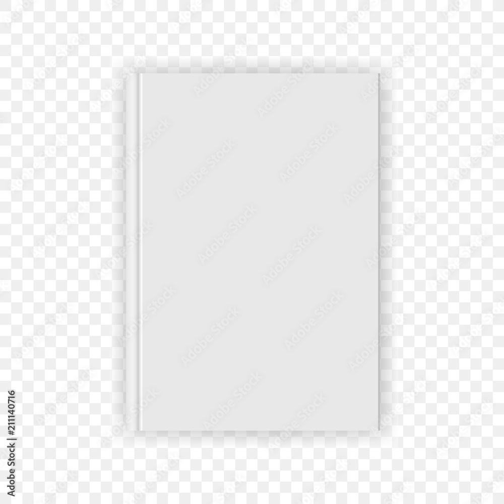 Book cover blank white vertical design template. Vector empty book ...