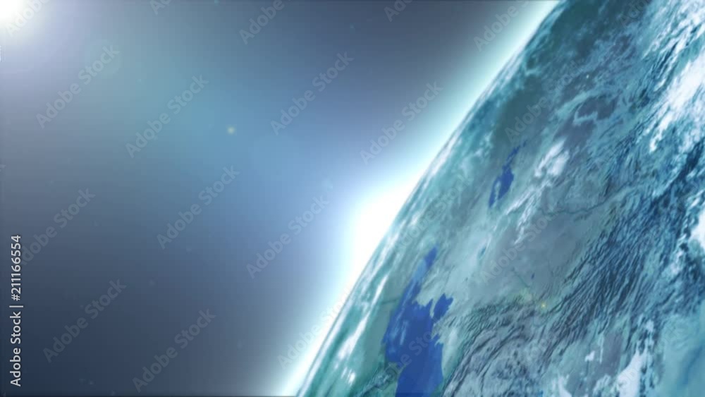 HD Earth Planet Surface/ Animation of a realistic earth planet surface ...