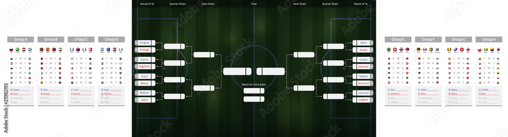 Football/soccer Match schedule vector illustration with last table ...