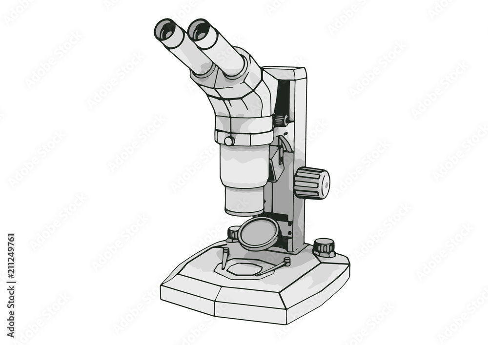 vector outline microscope Stock Vector | Adobe Stock