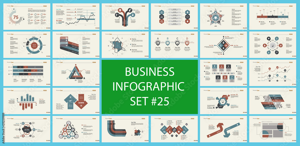 Set of statistics or strategy concept infographic charts. Business ...