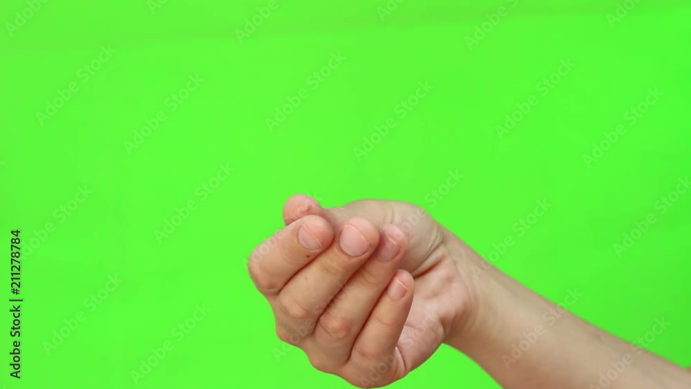 Stockvideo Hand Gesture For Money rubbing Thumb Against Index And