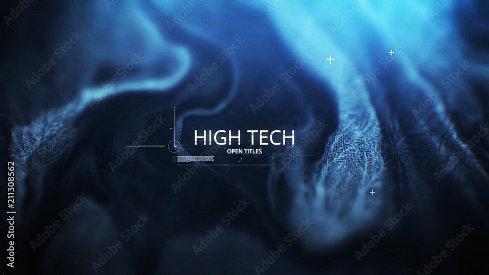 Blue Hi Tech Titles Stock Template | Adobe Stock