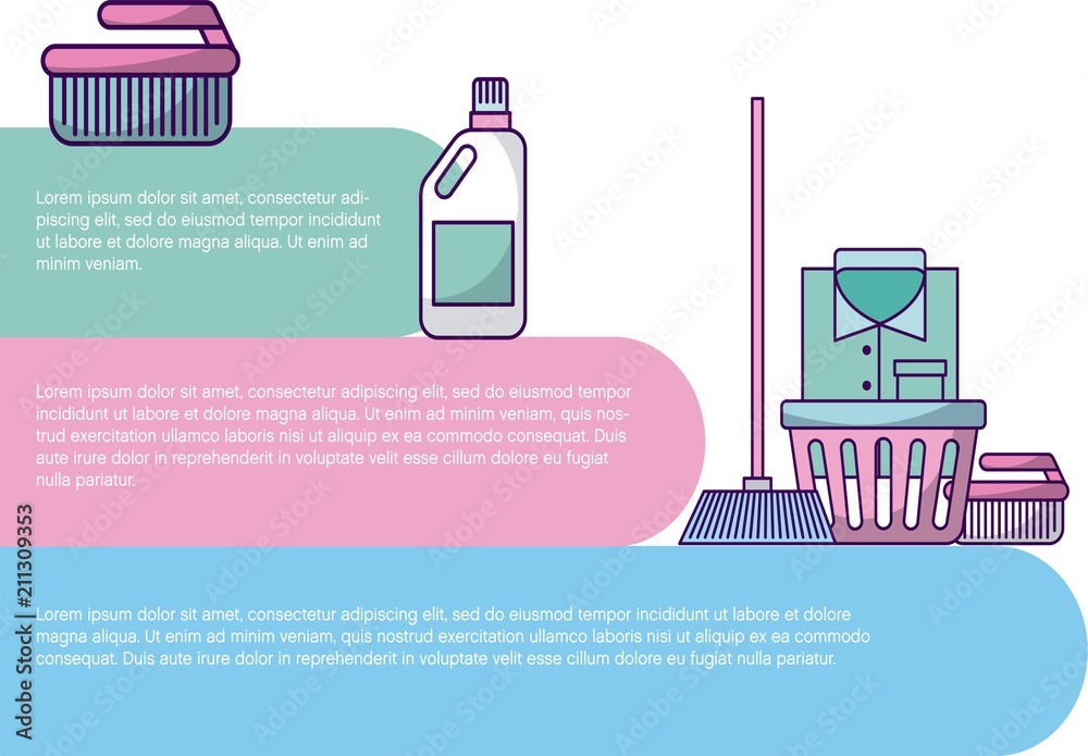 Laundry Infographic Layout Stock Template | Adobe Stock